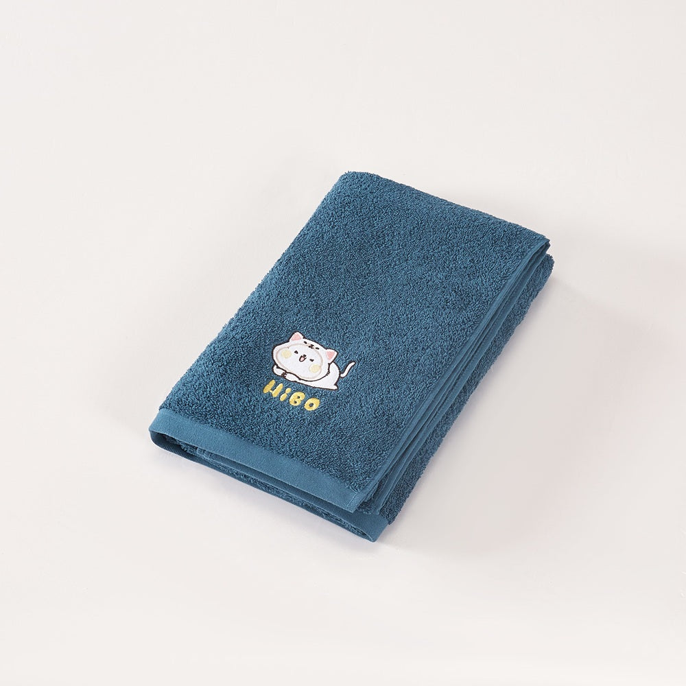 EPITEX PIYOMI 100% COTTON BATH TOWEL - PIY119 Hibo Cat — Epitex